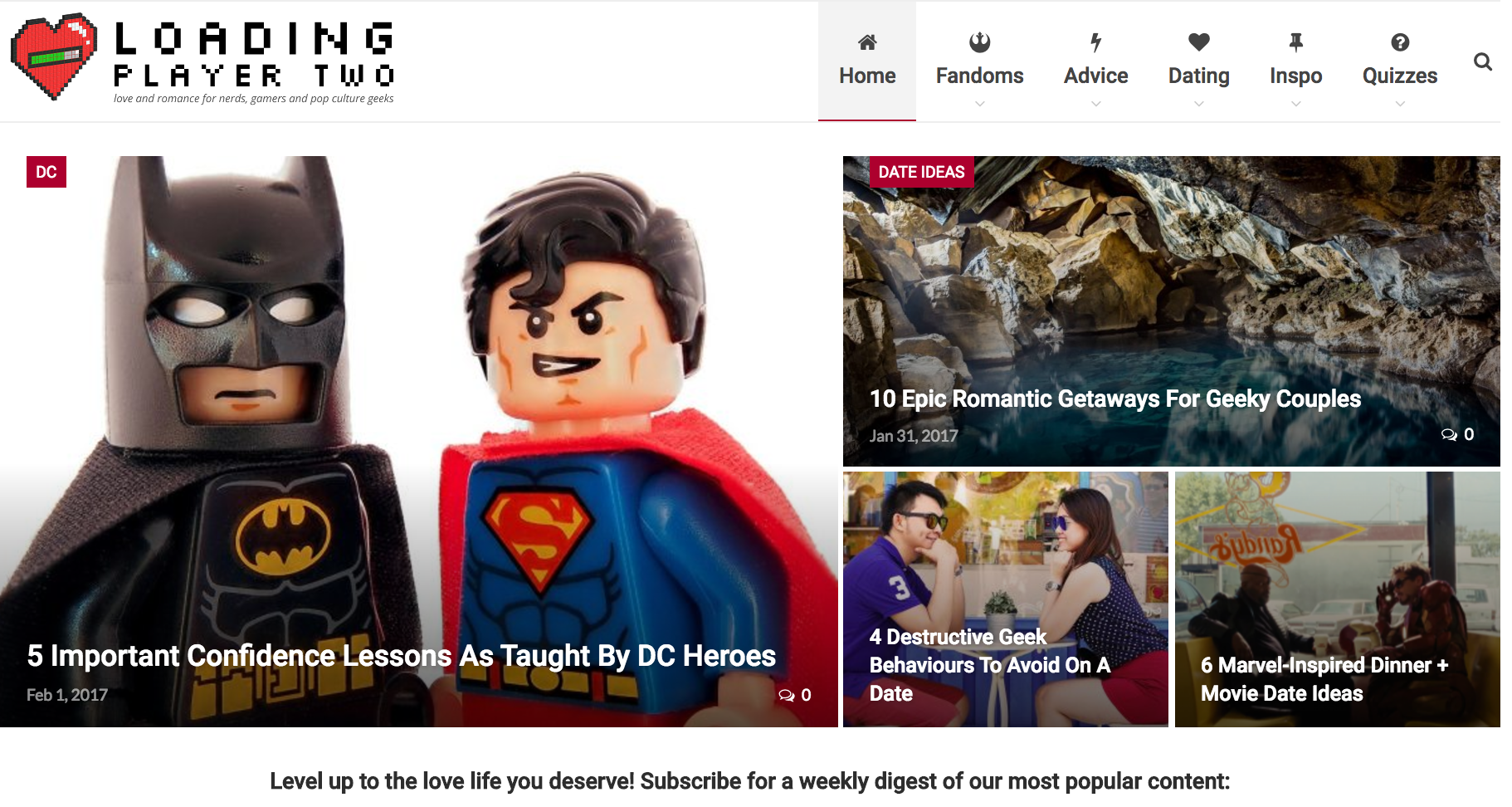 Front page - Loading Player Two